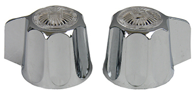 Hot & Cold Faucet Handles, Universal Fit, Chrome, Small - True Value ...