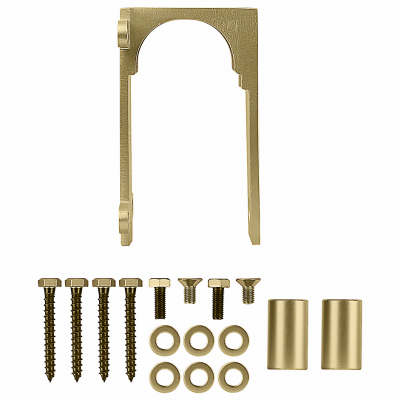 Sliding Door Bypass Bracket, Brushed Gold - True Value Hardware