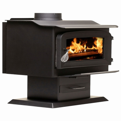 Wood Pedestal Stove, EPA Certified, 1,200 Sq. Ft. Coverage - True Value ...