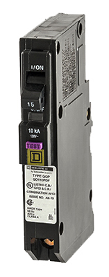QO Single Pole Circuit Breaker, Plug On Neutral Dual Function, 15-Amp ...