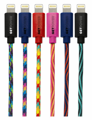 USB To Apple Lightning Tip Charging/Sync Braided Cables, Assorted ...