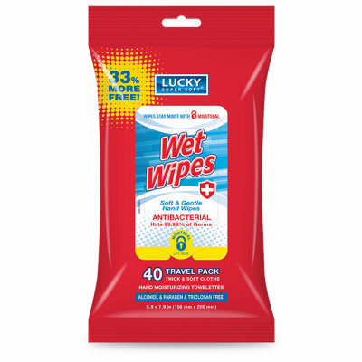 Antibacterial Wet Wipes, Travel Pack, 40-Ct. - True Value Hardware