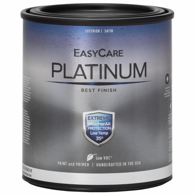 Platinum WeatherAll Exterior House Paint & Primer, White, Qt. - True ...