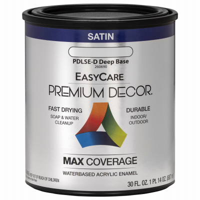 Premium Decor Acrylic Paint, Deep Base Satin, 1 Qt. - True Value Hardware