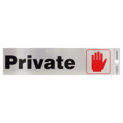 Adhesive Private Sign, 2 x 8-In. - True Value Hardware