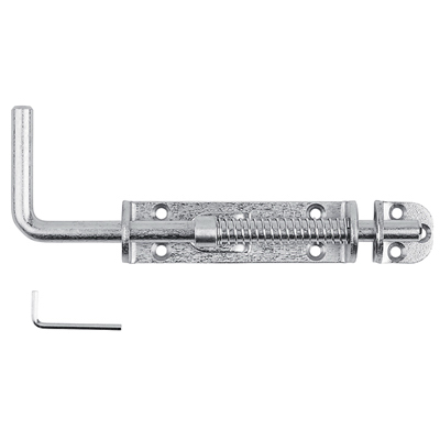 Spring-Loaded Sliding Bolt, Heavy-Duty, Zinc - True Value Hardware