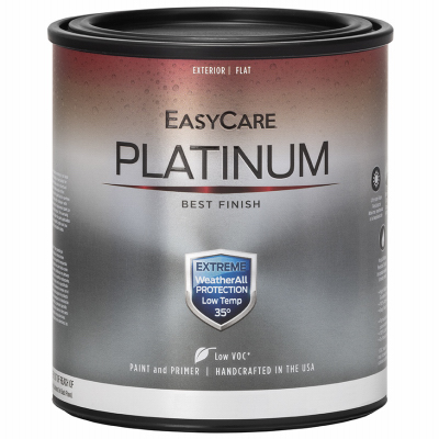 Platinum WeatherAll Exterior House Paint & Primer, White Flat Acrylic ...