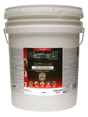 Platinum WeatherAll Exterior House Paint & Primer, Neutral Base Flat, 5 ...