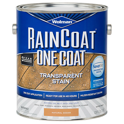 Raincoat 1-Coat Transparent Exterior Wood Stain, Water Based, Water ...