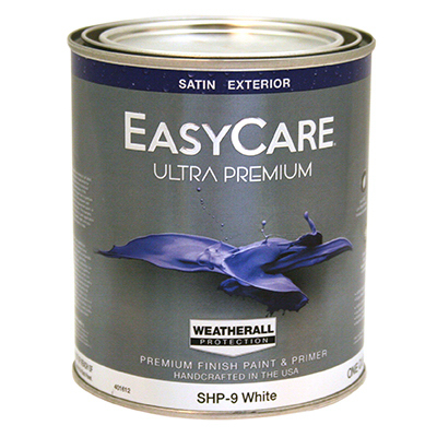 Ultra Premium WeatherAll Exterior House Paint, White Satin Acrylic, Qt ...