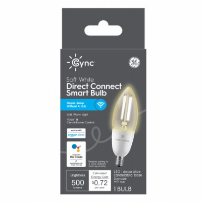 Cync LED Soft White Smart Light Bulb, BC Shape, 500 Lumens, 6 Watt ...