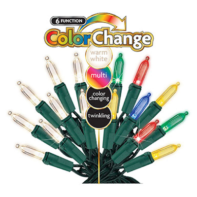 Staylit LED Glass Look Bulb Light Set, 100 Color-Changing Lights, 6 ...