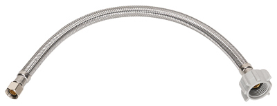 Braided Toilet Supply Line, Stainless Steel, 3/8 x 12 In. - True Value ...