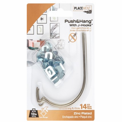 14-Pc. Push & Hang Hooks + J-Hook Combo Hook - True Value Hardware