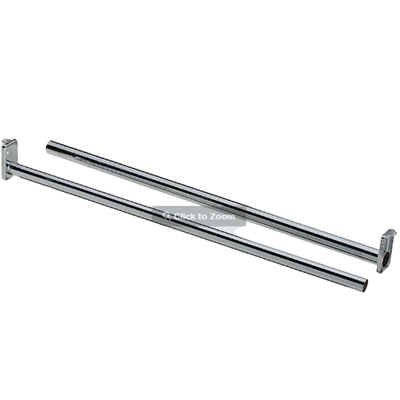 Adjustable Steel Closet Rod, Chrome, 48 to 72 In. - True Value Hardware