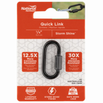 Quick Chain Link, Black, 1/8 In. - True Value Hardware