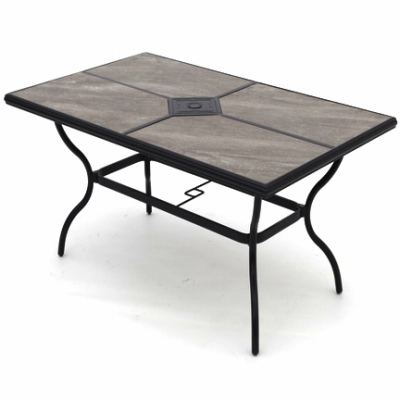 Brookfield Drop In. Tile Aluminum Dining Table, 40 x 60 In. - True ...