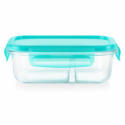 MealBox Glass Food Storage Container, 2 Compartments, 2.1 Cups - True ...