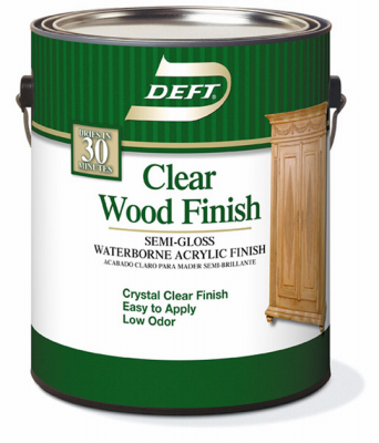 Waterborne Water-Based Wood Finish, Clear Semi-Gloss, Gallon - True ...