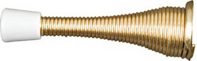 Doorstop, Wall-Mount, Broad Spring, Bright Brass, 3 In., 2-Pk. - True ...