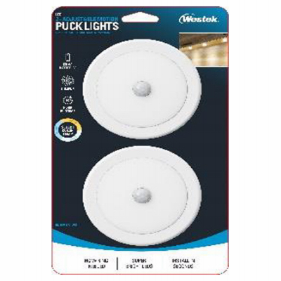 LED Motion- Sensor Puck Light, Adjustable Light, 2-Pk. - True Value ...