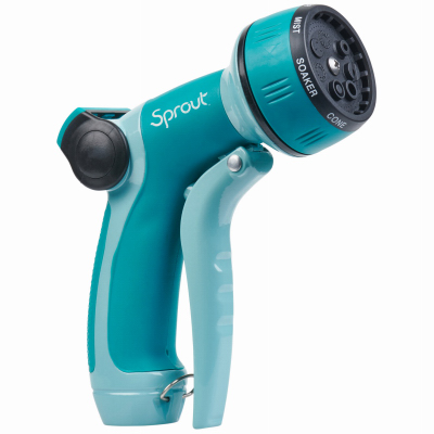 Sprout 7-Pattern Hose Nozzle, Front Trigger, Green - True Value Hardware