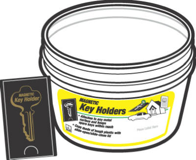 Magnetic Key Holder, Medium, 15-Pc. Bucket - True Value Hardware