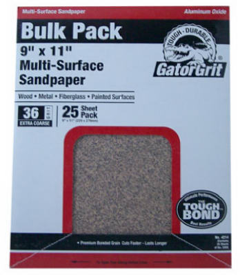Sandpaper, Coarse 60-Grit, 9 x 11 In., 25-Ct. - True Value Hardware