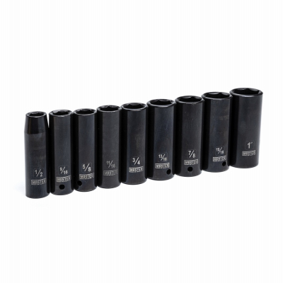 9-Pc. SAE Deep Impact Socket Set, 1/2 In. Drive - True Value Hardware