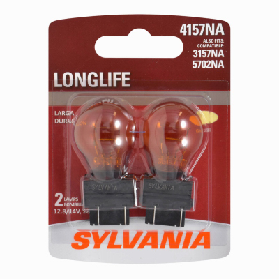 3157NA/4157NA Long Life Miniature Amber Bulb, 4157NALL BP2, 2-Pk ...
