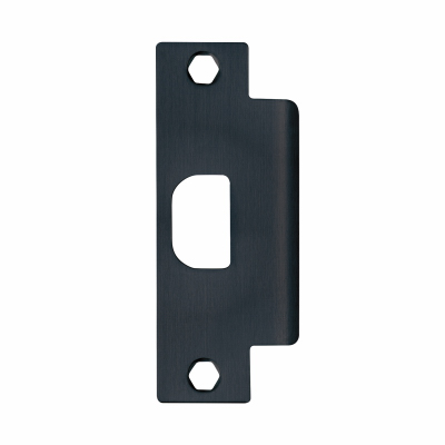 Commercial Strike Plate for Metal Doors, Black - True Value Hardware