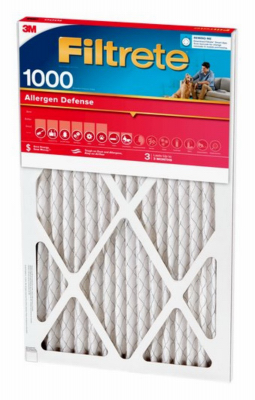 16x20 x 2 In. Allergen Defense Pleated Air Filter, 1000 MPR, 90 Days ...