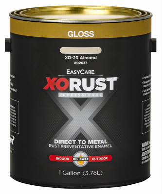 X-O Rust Premium Anti-Rust Oil-Base Enamel, Gloss Almond, 1 Gallon ...