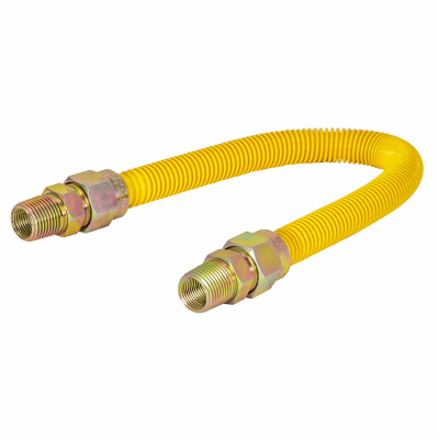 Gas Appliance Connector, 5/8 OD x 1/2 FI x 1/2 MIP x 24 In. - True ...