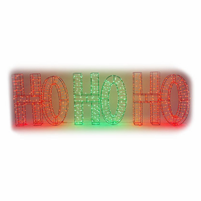 Micro LED "HO-HO-HO" Metal Frame Christmas Decor, 1080 Micro Dot LED ...