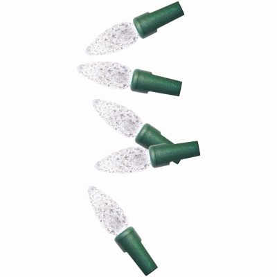 Christmas Pro-Series C6 Faceted String Lights, Pure White, 100 Lights ...