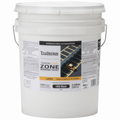 Zone Marking Paint, Flat Black Latex, 5 Gallons - True Value Hardware