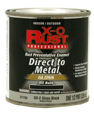 Premium Anti-Rust Oil-Base Enamel, Black Gloss, 1/2 Pt. - True Value ...