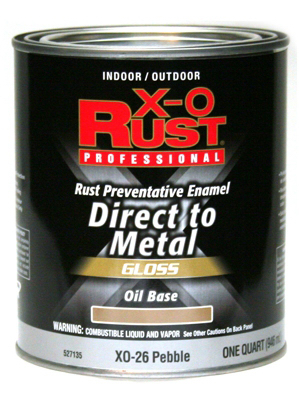 X-O Rust Premium Anti-Rust Oil-Base Paint, Gloss Pebble, Interior ...