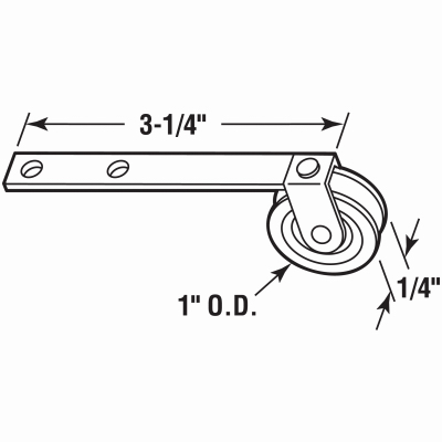 Screen Door Tension Spring, 1 In. Nylon Roller, 2-Pk. - True Value Hardware