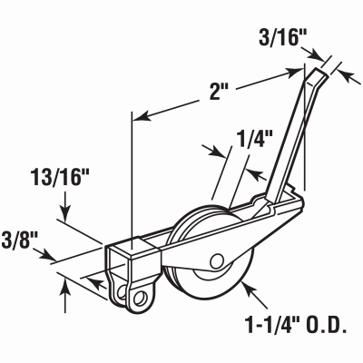 Screen Door Tension Spring, 1-1/4 In. Nylon Roller, 2-Pk. - True Value ...