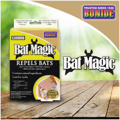 Bat Magic Indoor Bat Repellent, Peppermint Oil Scent, 4 Ready-to-Use ...