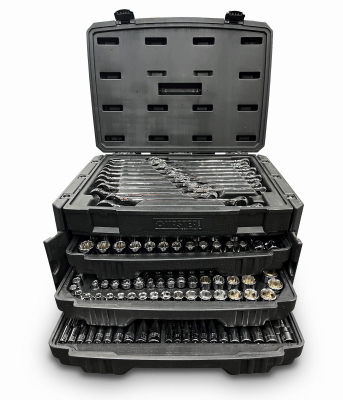 268-Pc. Mechanics SAE/Metric Socket & Tool Set, 1/4, 3/8 & 1/2 In ...