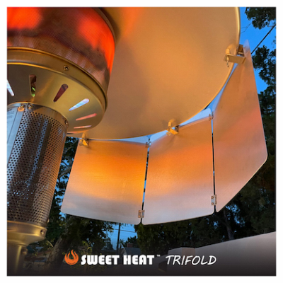 Aluminum Directional Reflector for Patio Heater, Trifold 33 x 9.5 In ...