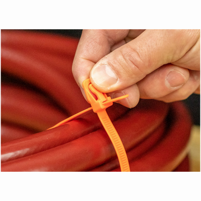 EveryTie Releasable/Reusable Cable Ties, Black, 8 In., 20-Pk. - True ...