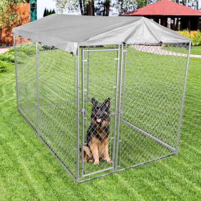 Chain Link Outdoor Pet Kennel, 6 x 10 x 6 Ft. - True Value Hardware