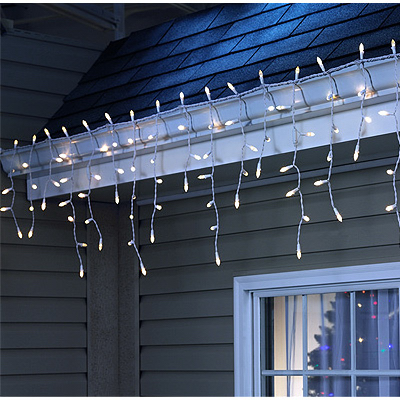 LED Icicle Lights, Cool White, 105 Ct. - True Value Hardware