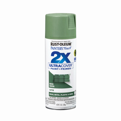 Painter's Touch 2X Spray Paint, Satin Moss Green, 12-oz. - True Value ...