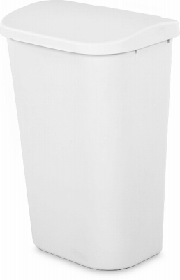 LiftTop Wastebasket, White, 11.3 Gallons - True Value Hardware
