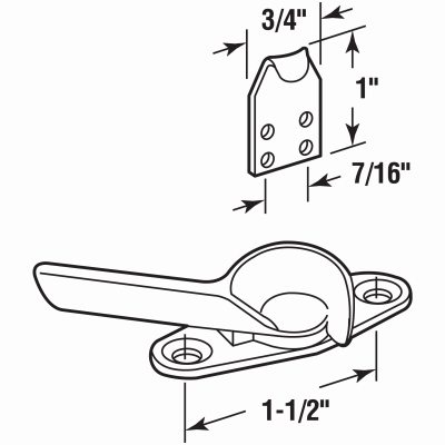 Sliding Window Cam Latch with Keepers, Diecast Zinc, Fits Daryl Windows ...